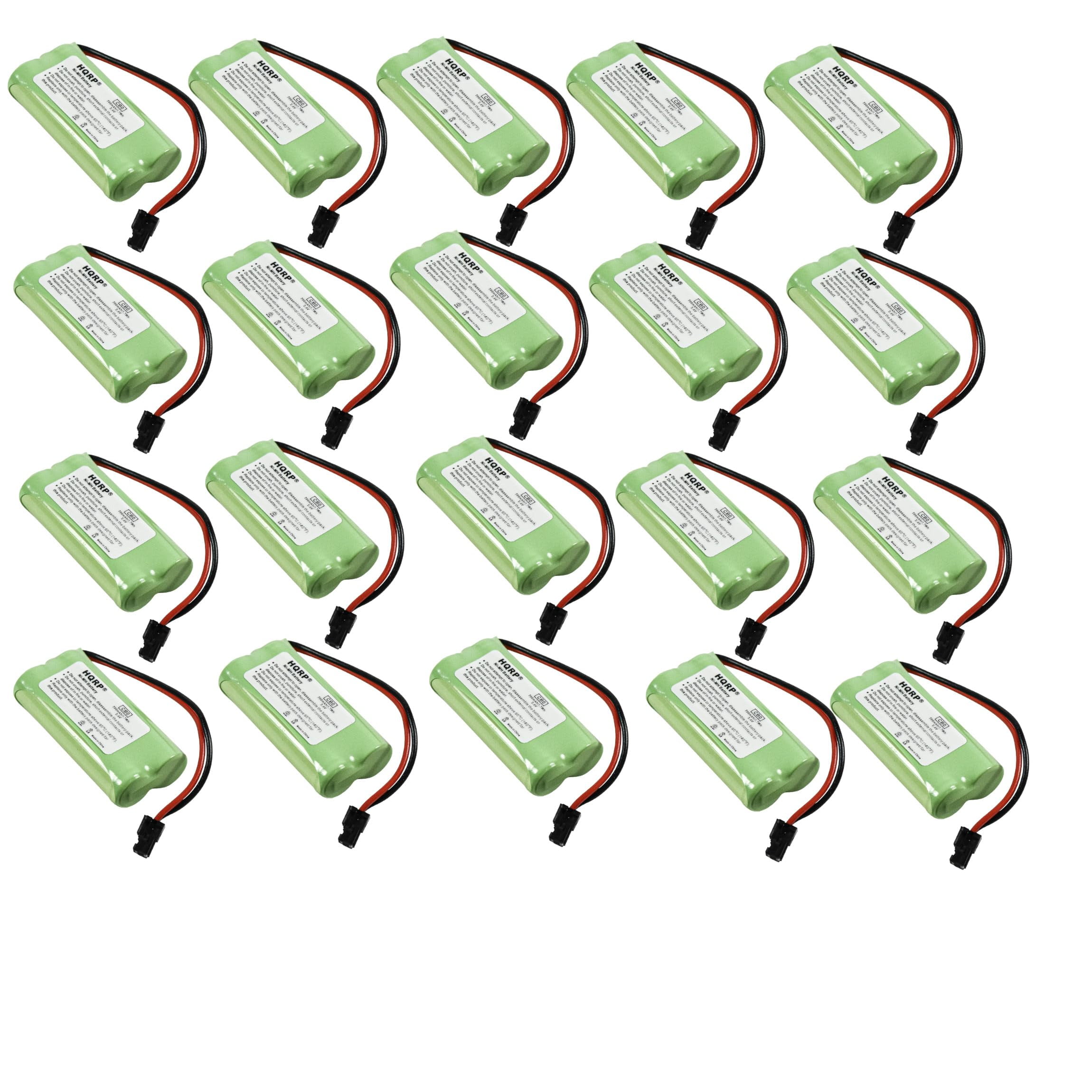 HQRP 20-Pack Cordless Phone Battery for Uniden BT-1021 BT1021 BT-1016 ...