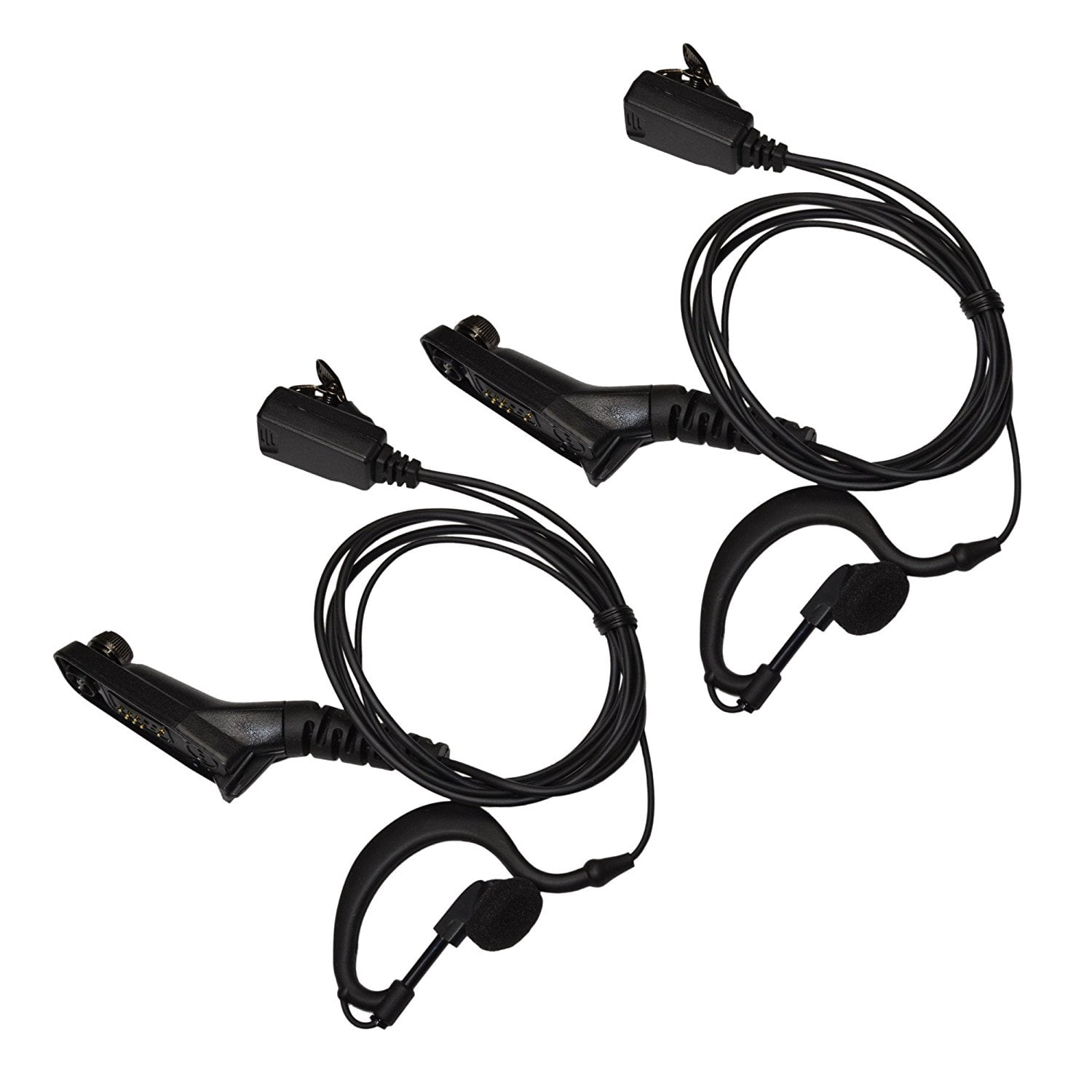 HQRP 20-Pack G Shape Earpiece Headset PTT Mic Compatible with Motorola ...