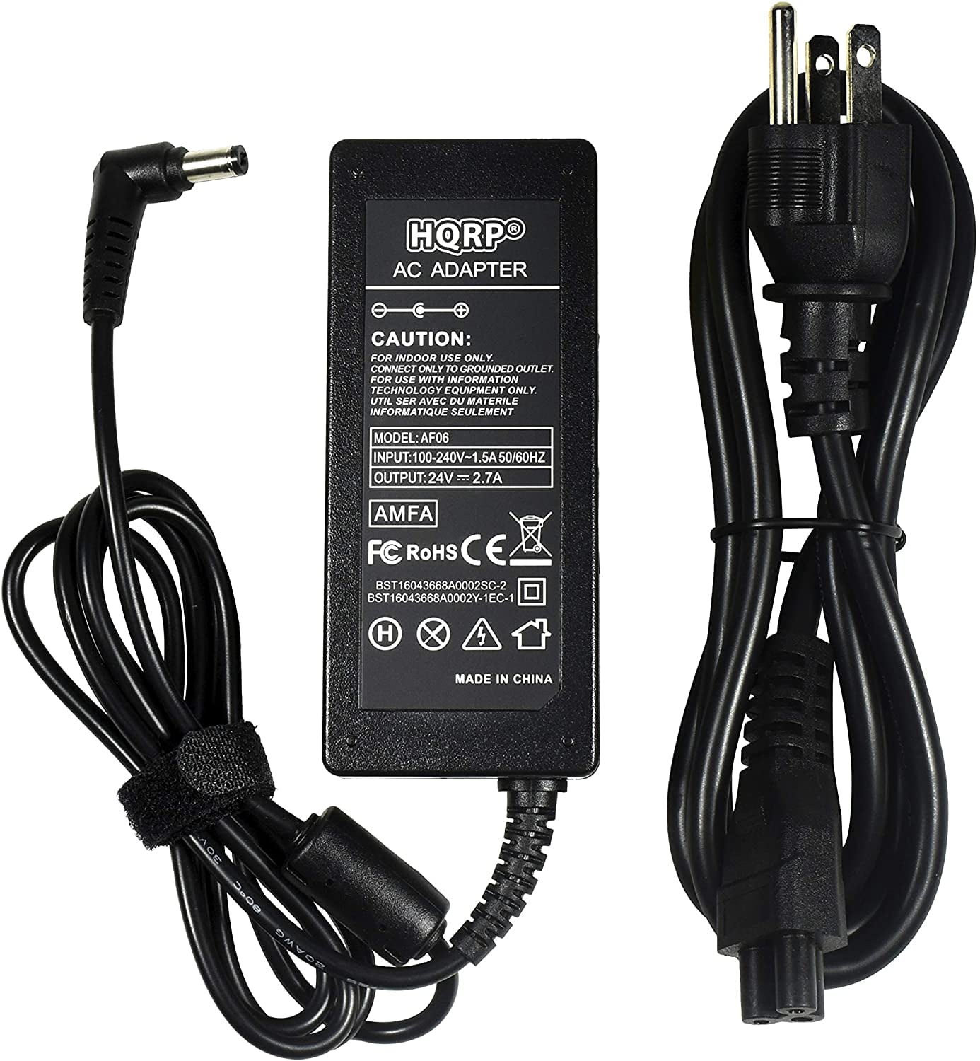 HQRP 24V AC Adapter for LG 22LS3500, 22LV2500UA, 22LV2500UG, 22LV255CUA ...