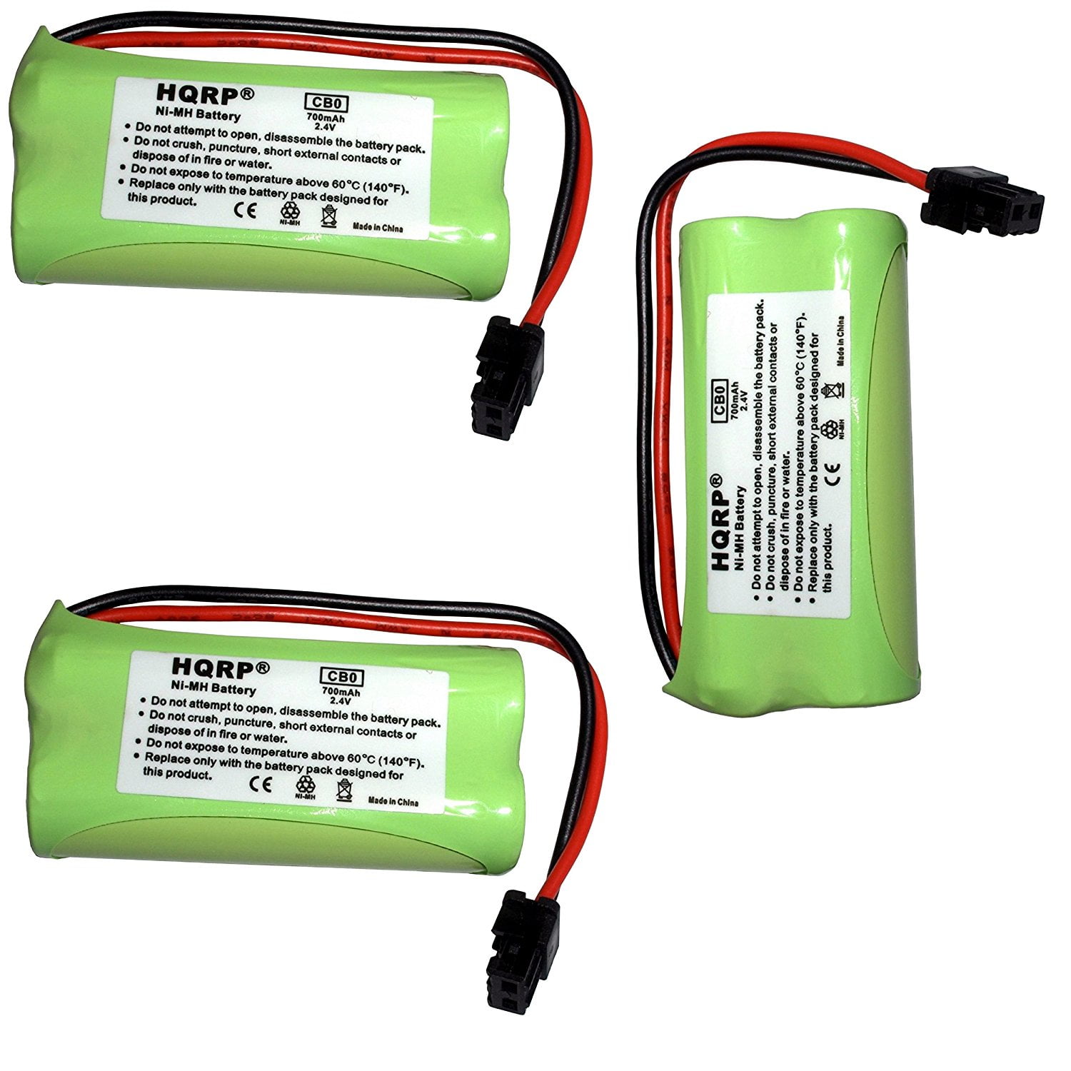 HQRP 3-Pack Battery for Uniden Cordless Phone Series - Rechargeable ...