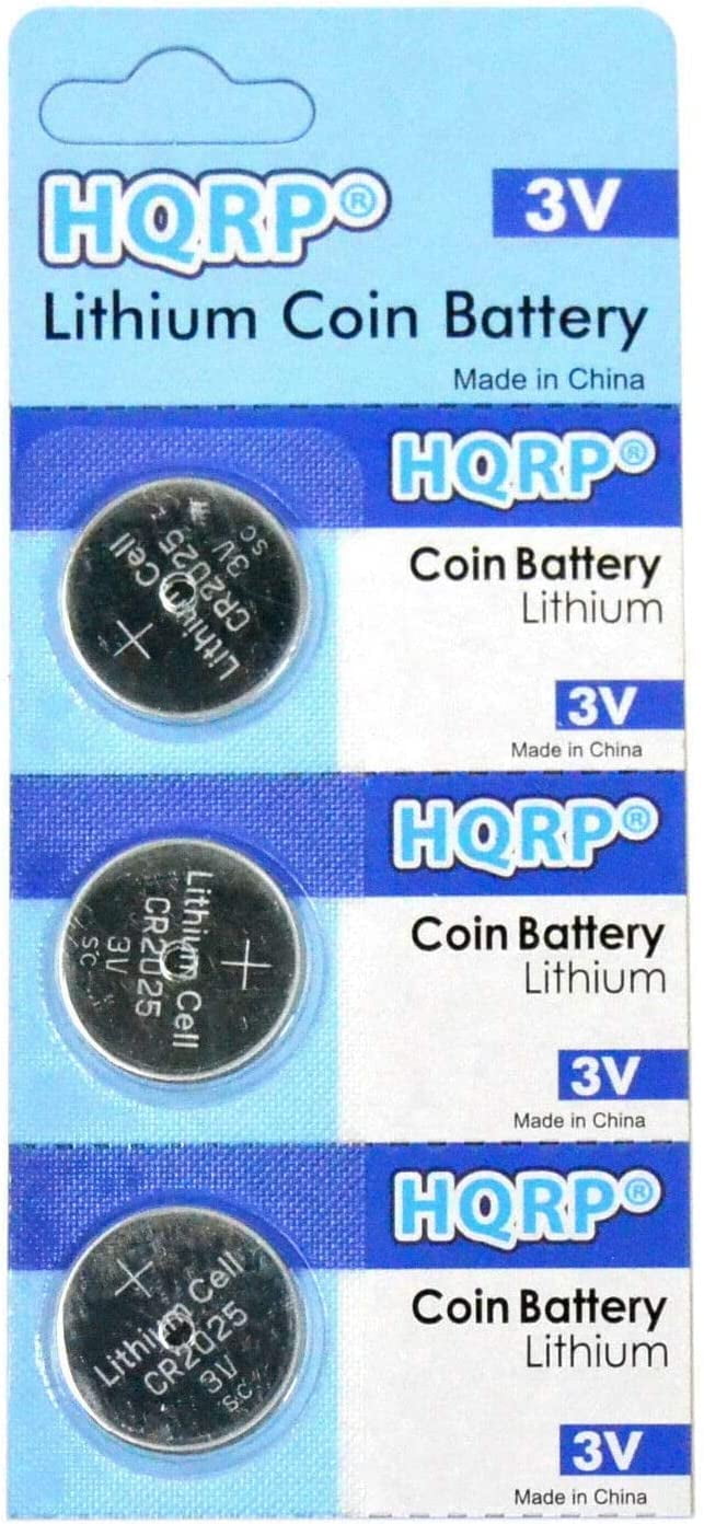 HQRP 3-Pack CR2025 Lithium Battery for Tascam RC-10 / RC10 Wired Remote ...