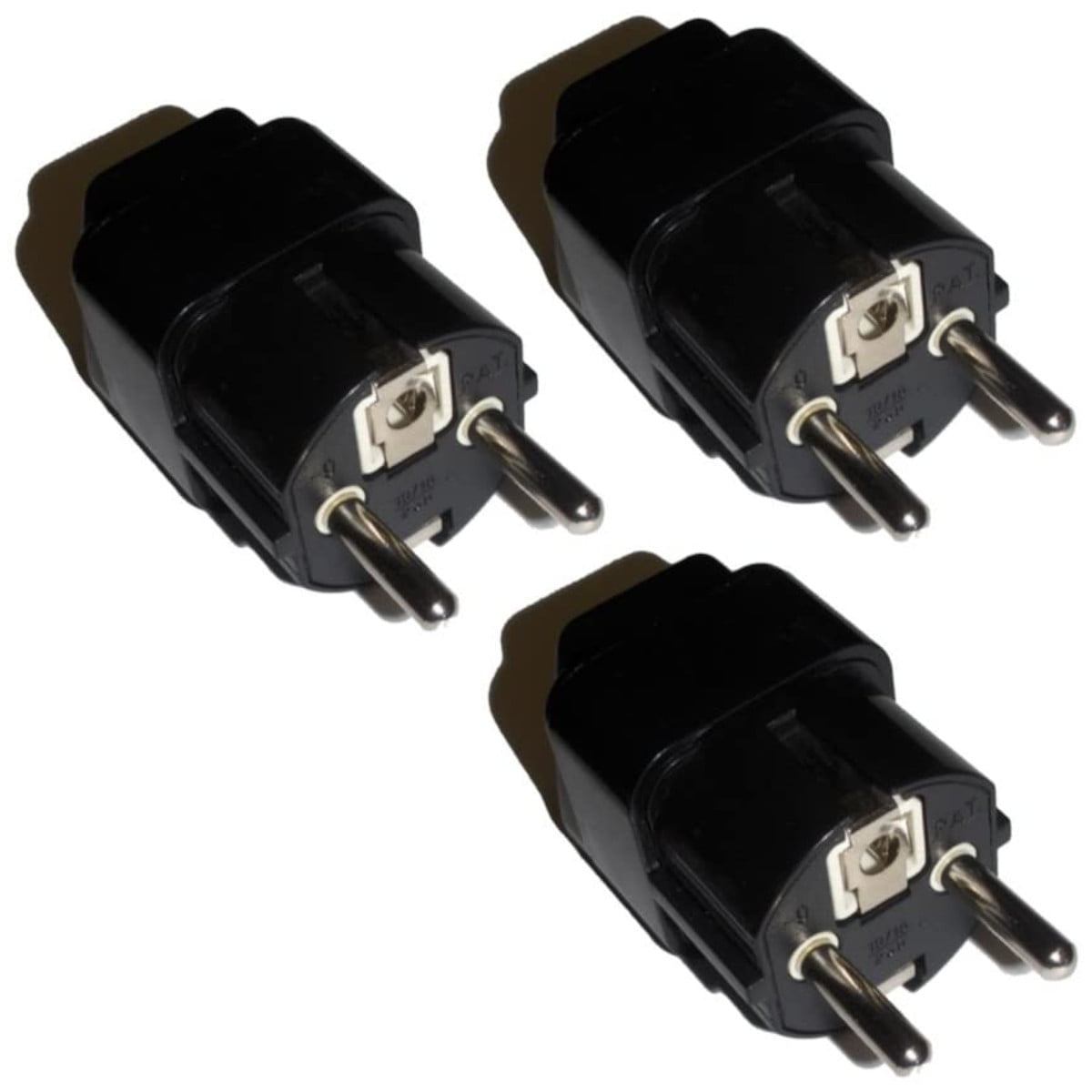 HQRP 3 Pack Grounded AC Adaptor Converts USA to EUR (Europe) Outlet ...