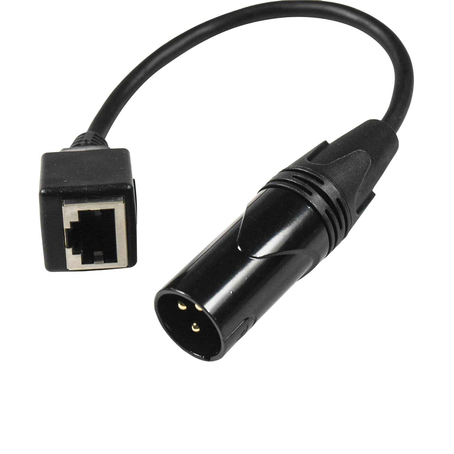 HQRP 3-Pin XLR Male to RJ45 Adapter, RJ45 to XLR DMX Cable, Network ...