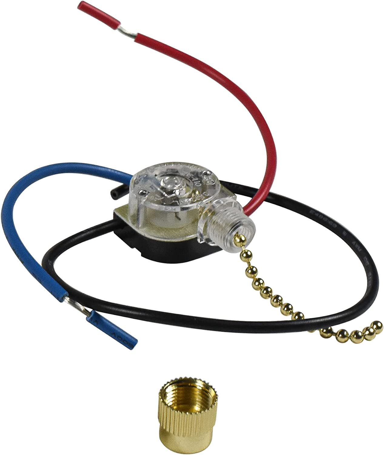 HQRP 3-Way Ceiling Fan Pull Chain Light Switch, 3 Wires, UL Listed ...