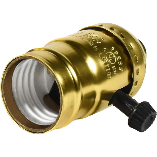 HQRP 3-Way Lamp Holder, E26 Bulb Light Socket, Low-Medium-High Settings ...