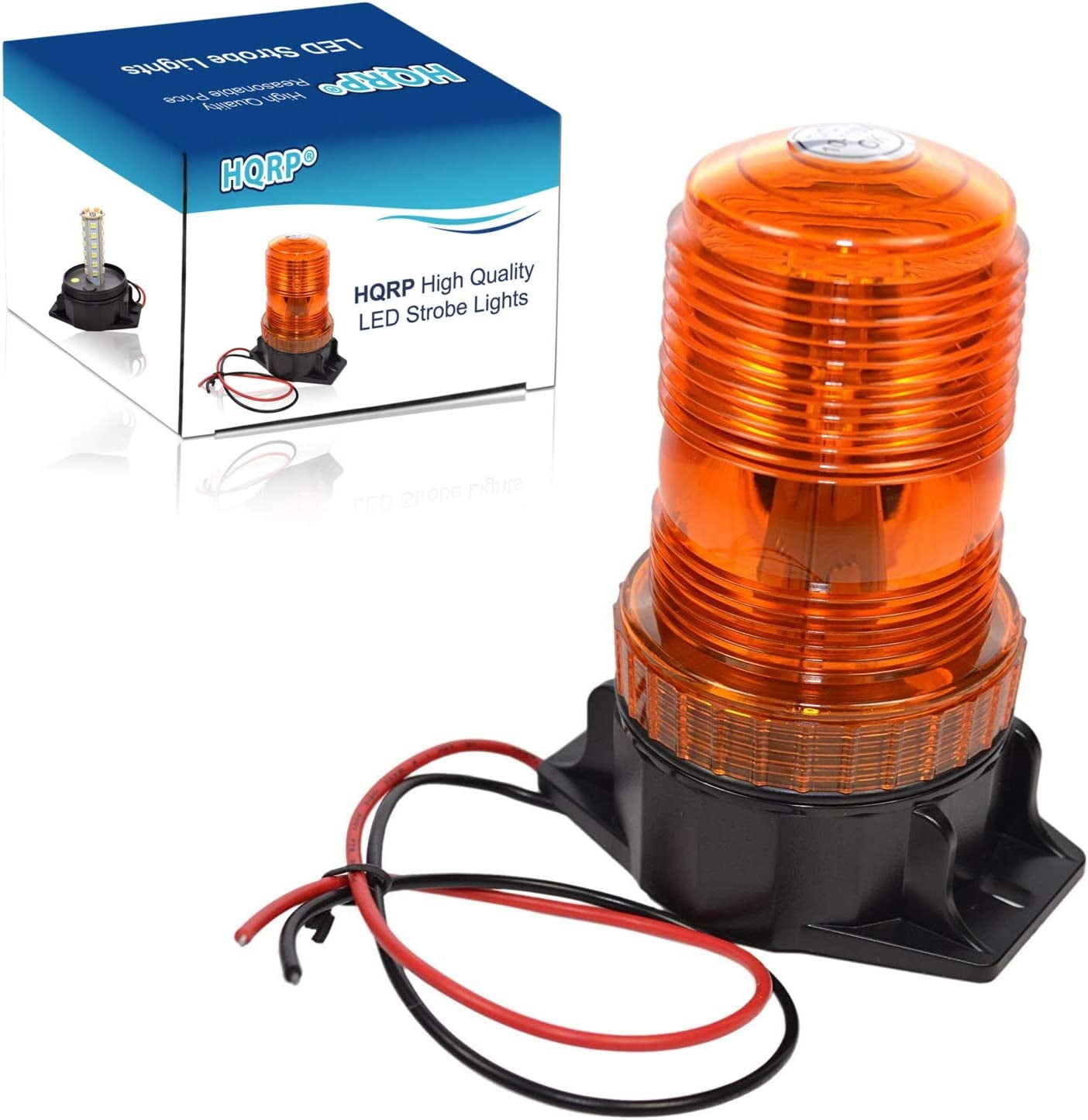 HQRP 30-LED Amber Mini Beacon Emergency Strobe Light for Cushion ...