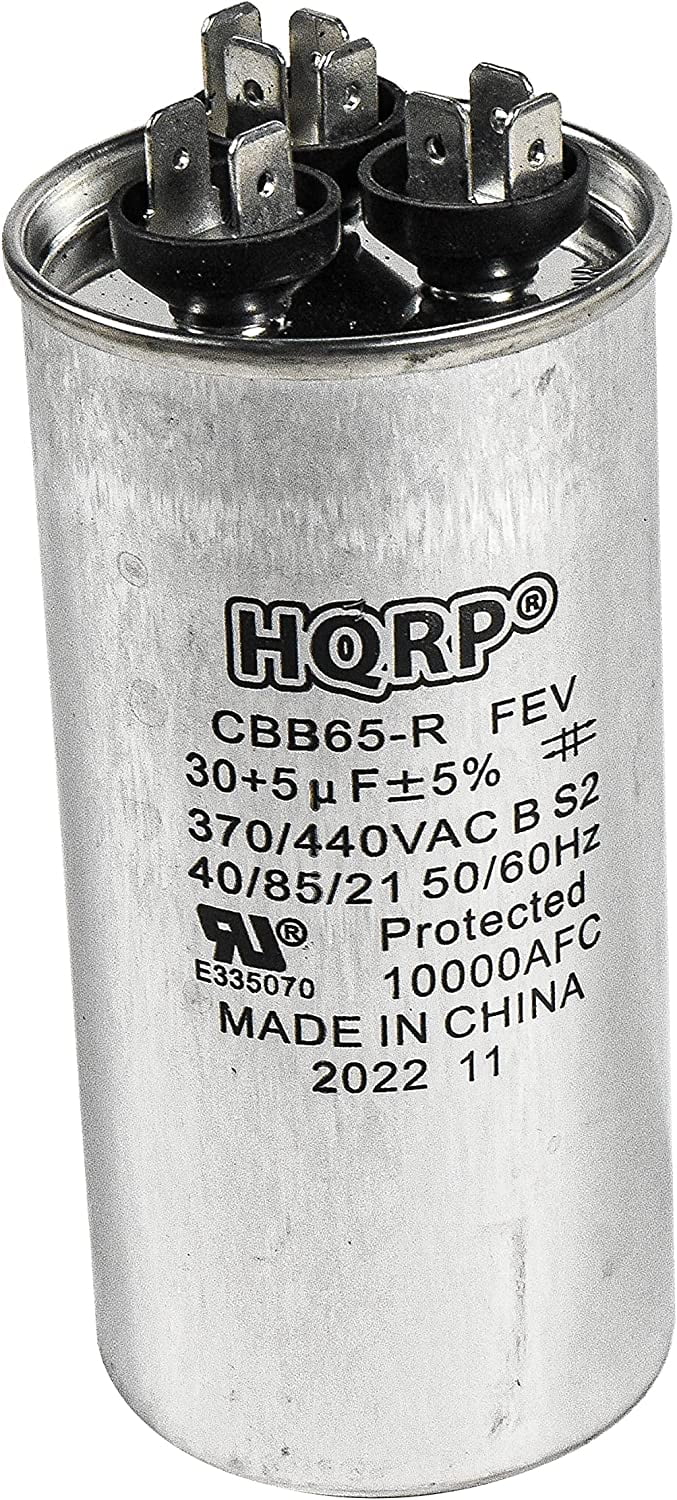 HQRP 30uf 5uf 370-440V Dual Run Capacitor Works with CBB65 AC Electric ...