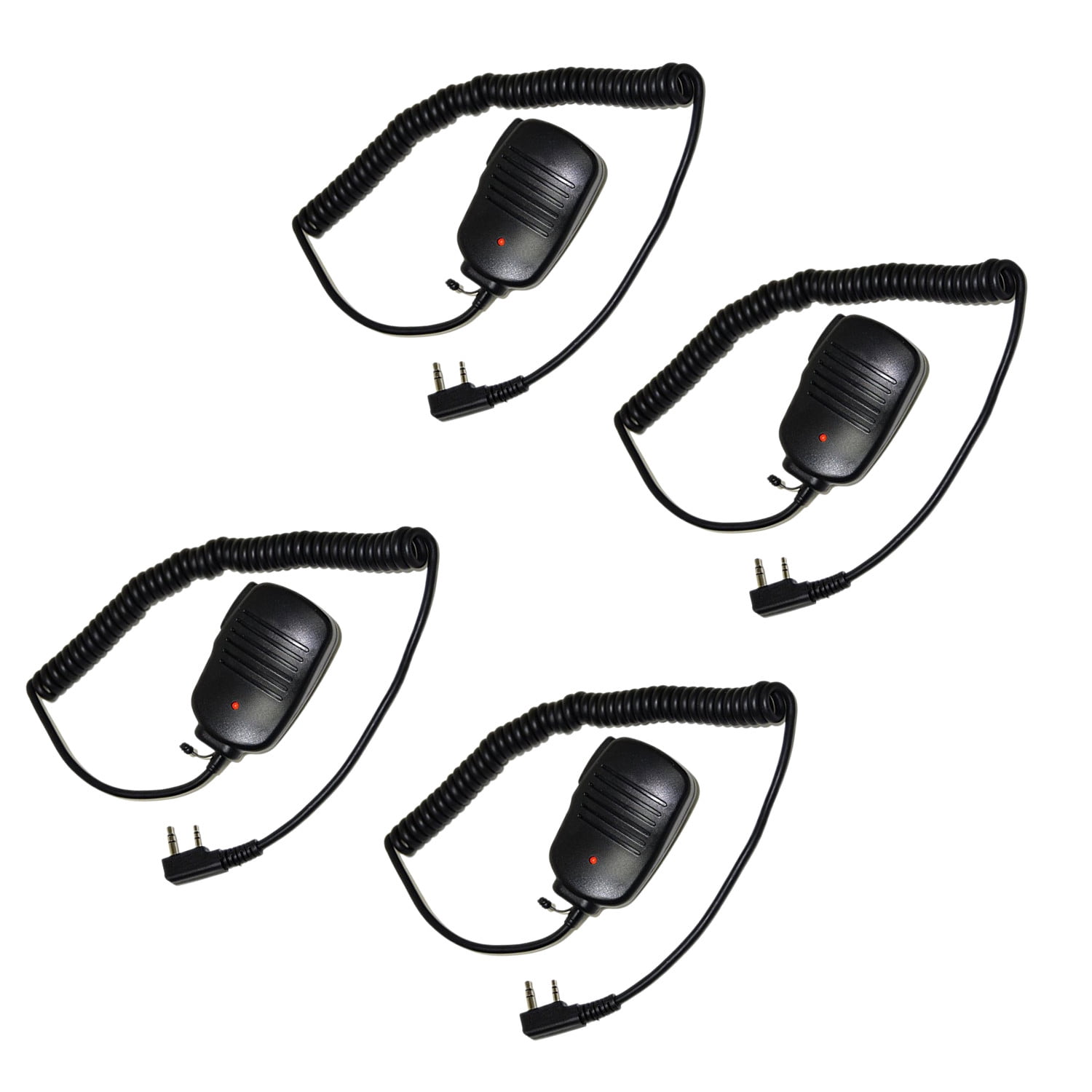 HQRP 4-Pack 2 Pin PTT Mini Speaker Mic for Kenwood TK-3170, TK-3170K ...