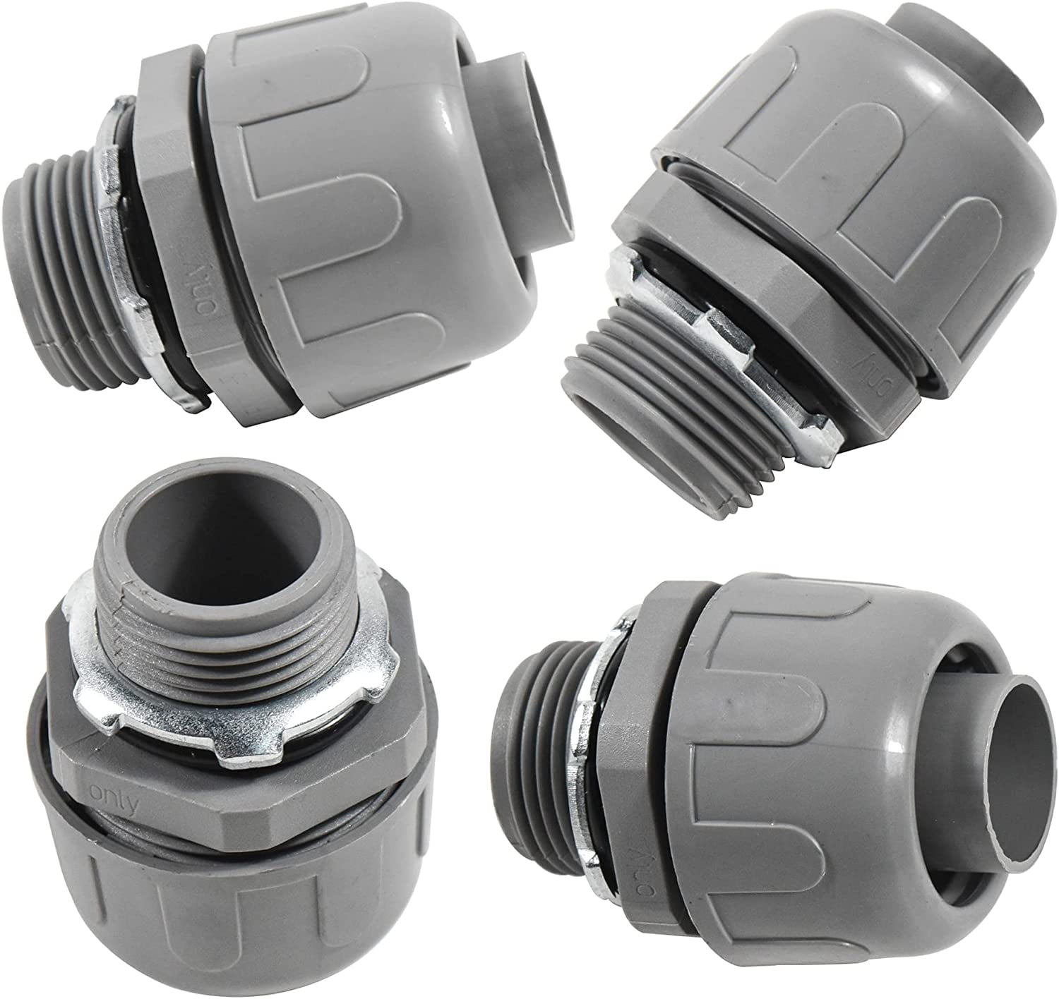 HQRP 4-Pack 3/4-Inch Nonmetallic Plastic Liquid Tight Connector 180 ...