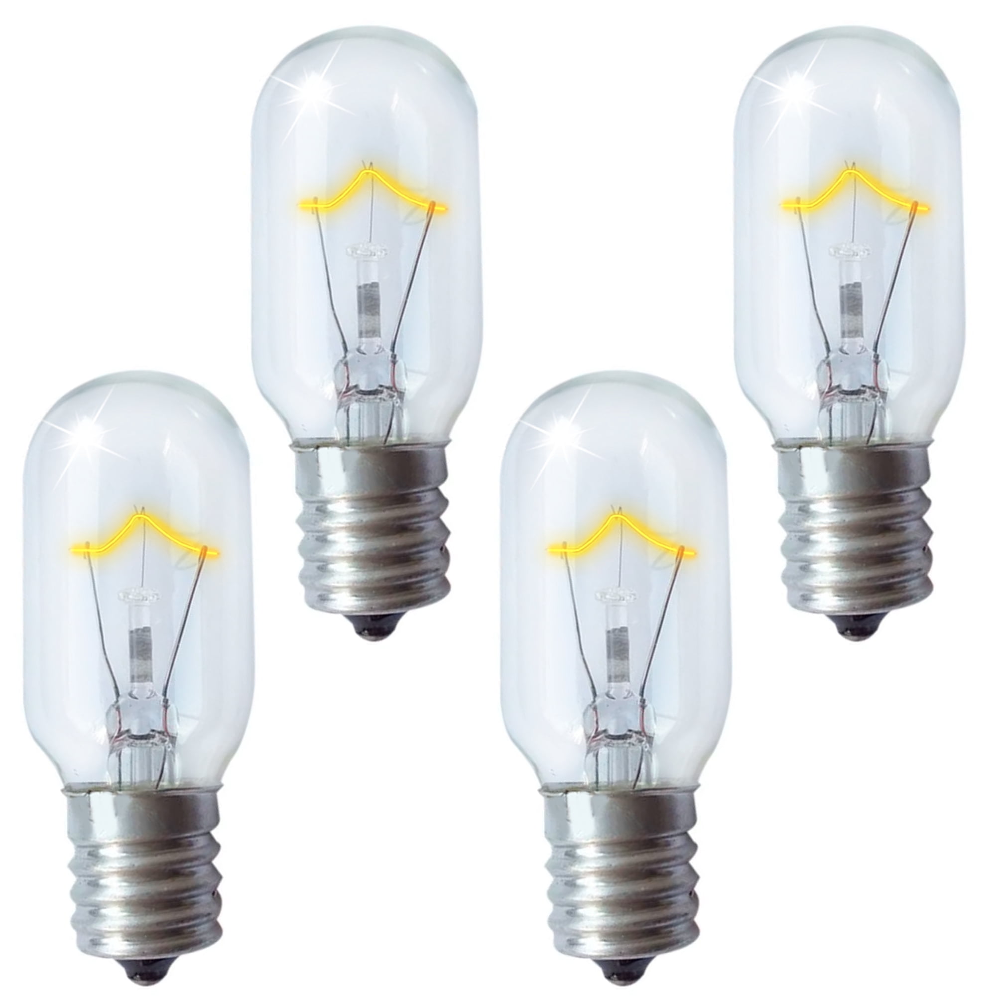 HQRP 4-Pack 40W T8 E17 Base Incandescent Light Bulbs for Whirlpool ...