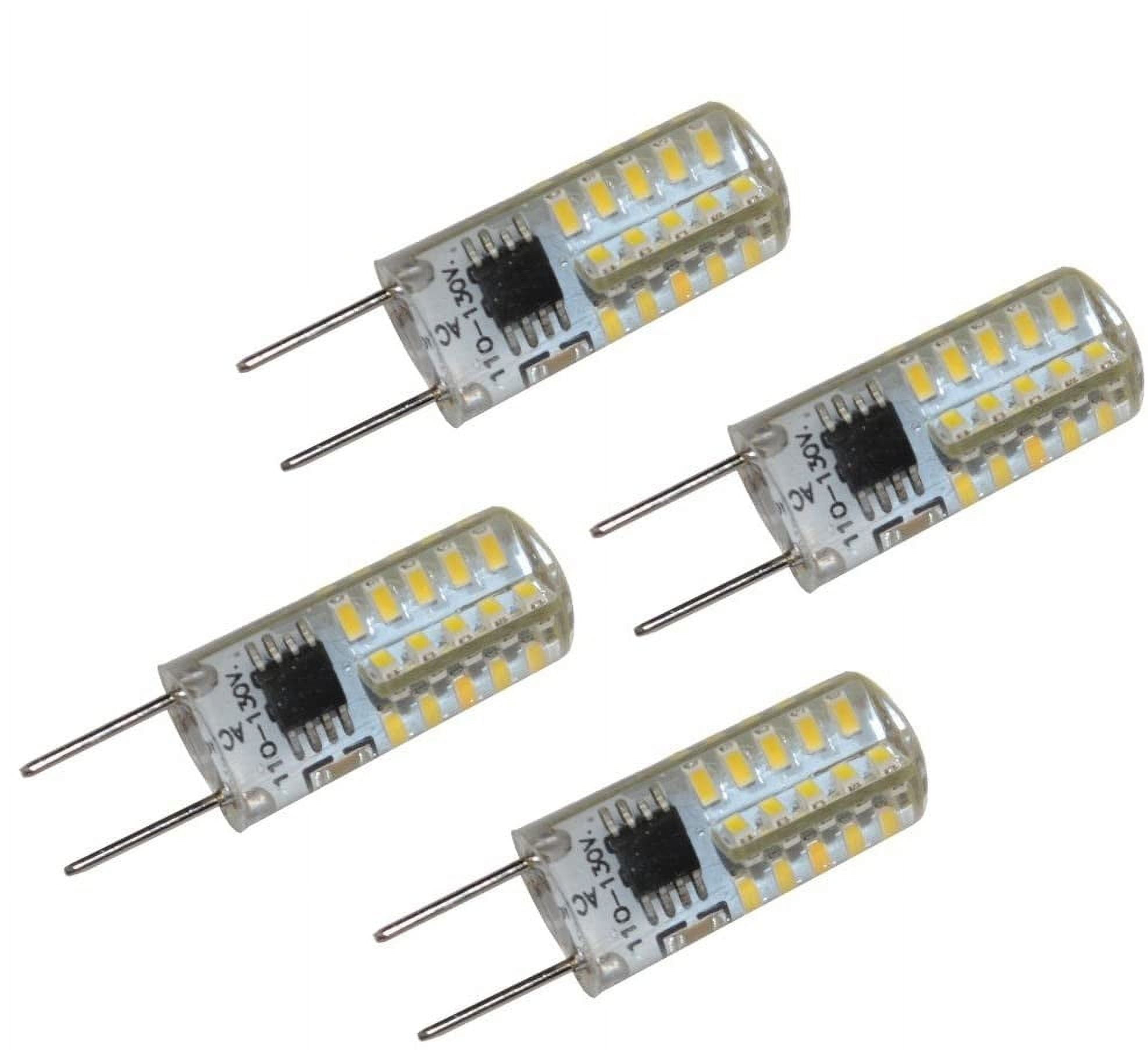 HQRP 4-Pack G8 Bi-Pin 40 LEDs Light Bulb SMD 3014 110V 2W Cool White ...