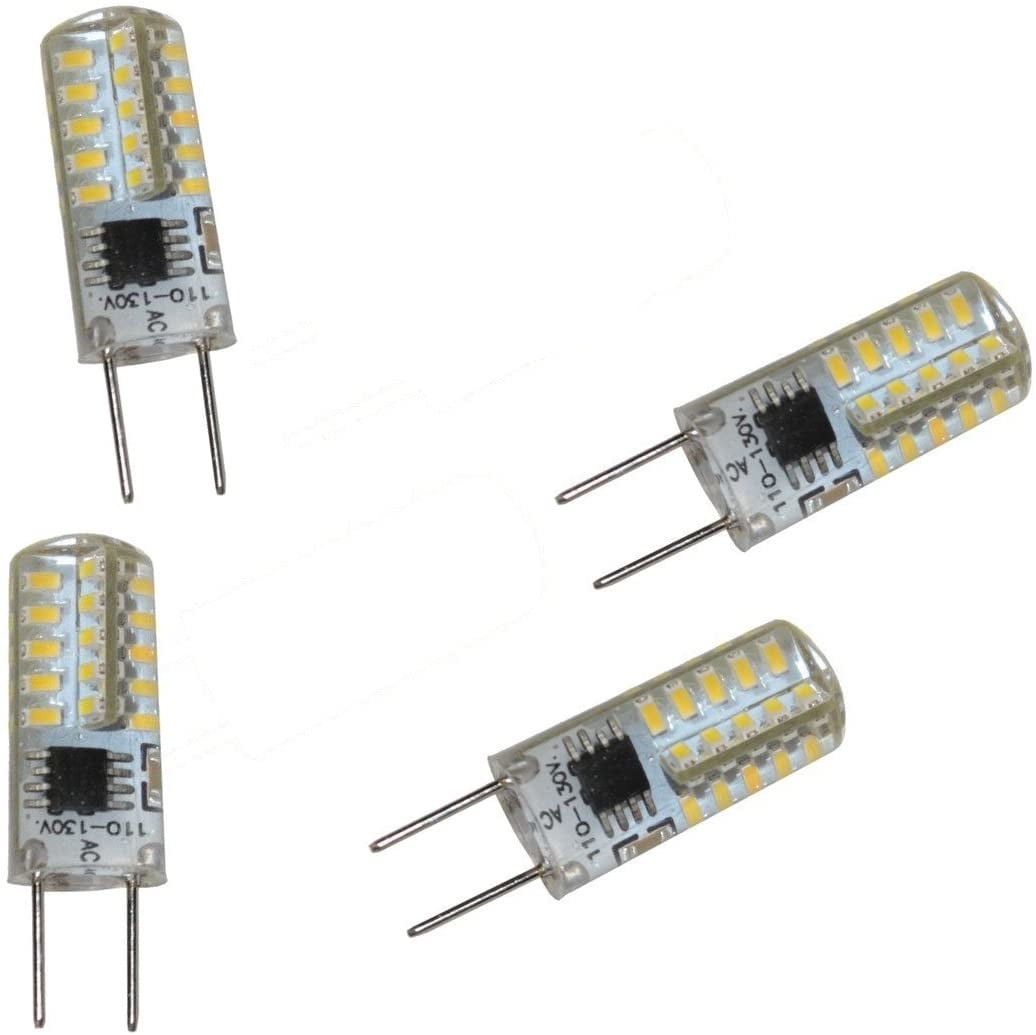 HQRP 4-Pack G8 Bi-Pin 40 LEDs Light Bulb SMD 3014 Cool White for Accent ...