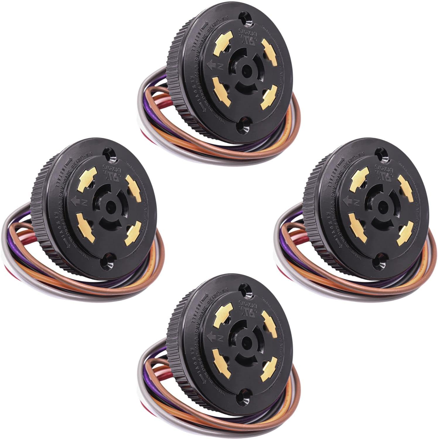 HQRP 4-Pack Photocell Sensor 7 Wires Dimming Receptacle Light Switch ...