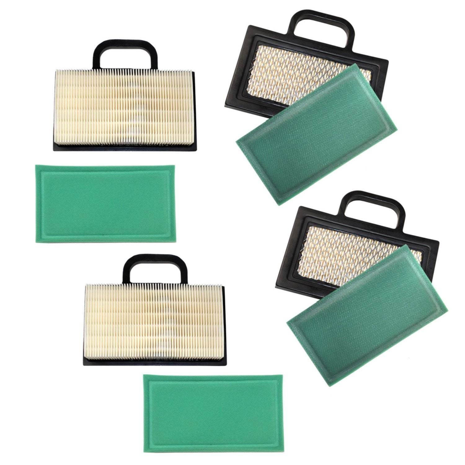 HQRP 4-pack Air Filter Cartridge w/ Pre-cleaner for Husqvarna LGT2654 ...