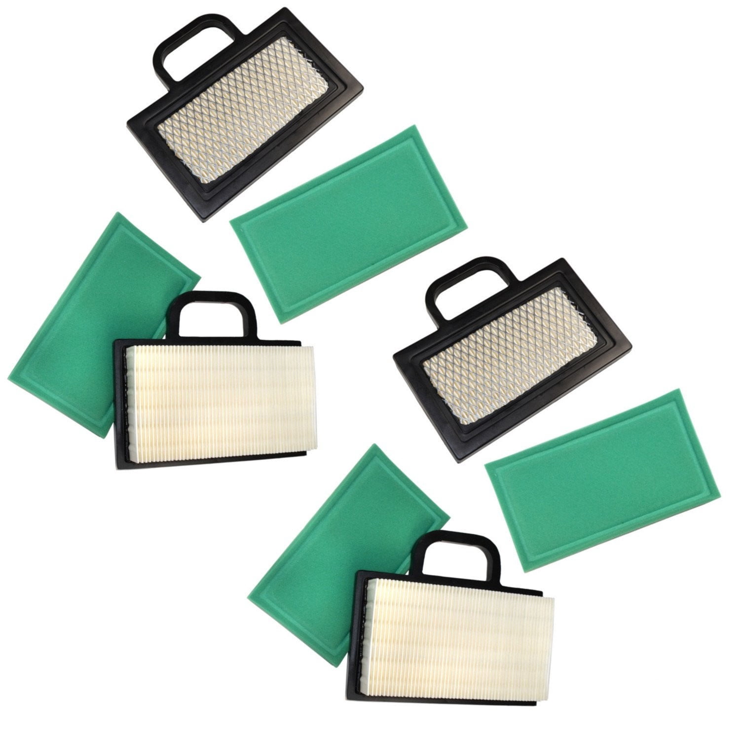 HQRP 4-pack Air Filter Kit (Cartridge w/ Pre-cleaner) for John Deere ...