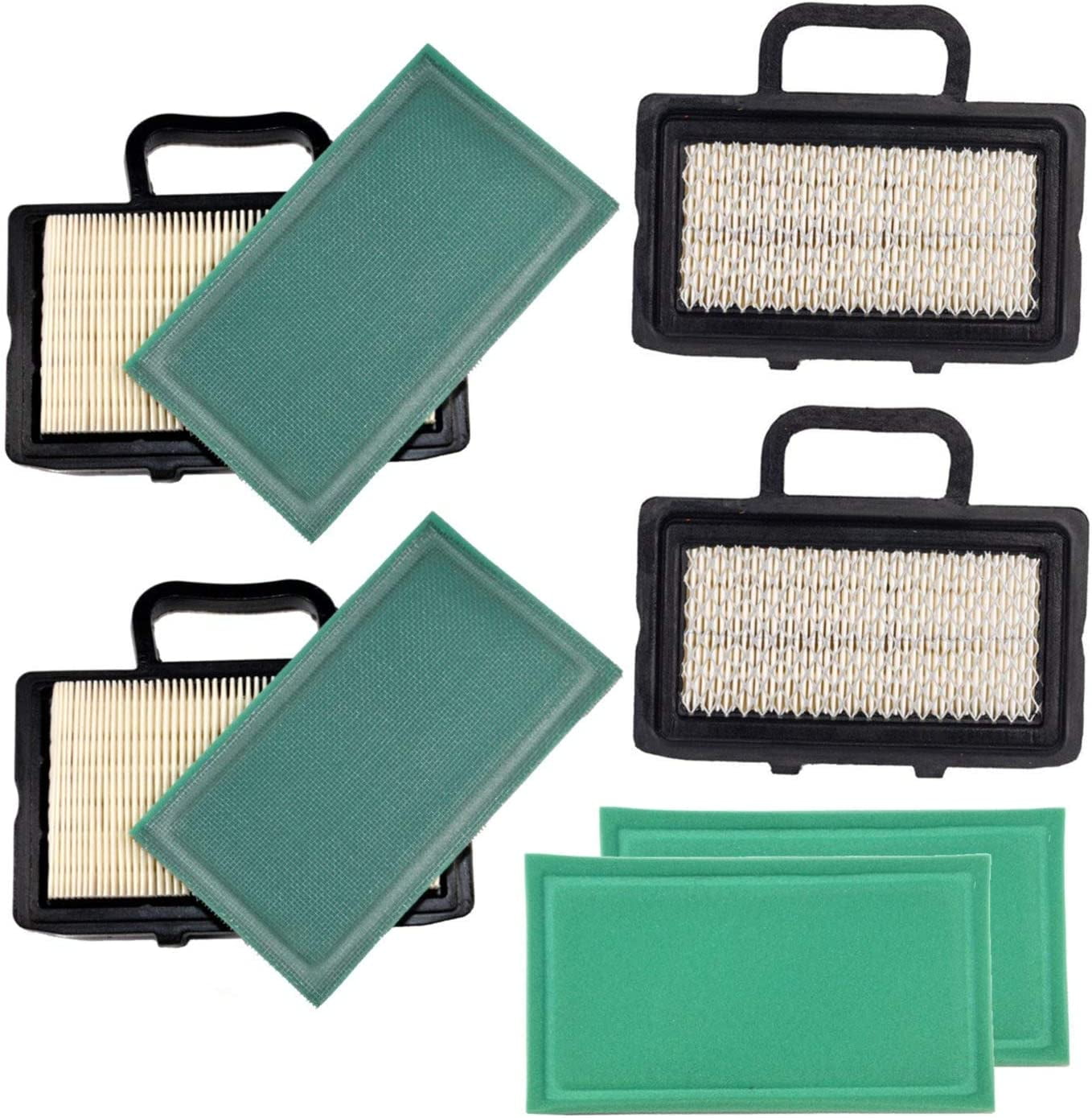 HQRP 4-pack Air Filter Kit for John Deere 125 135 145 LA135 LA120 LA130 ...