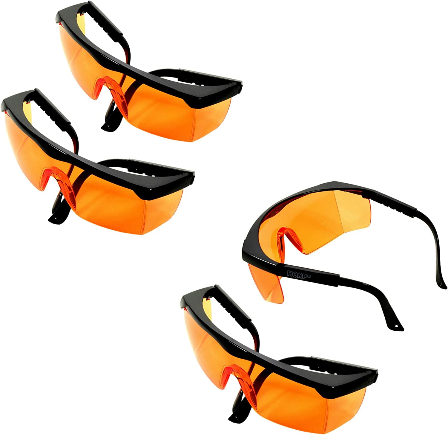 HQRP 4-pack Safety Orange Tint Glasses / Eyewear for Protection from ...