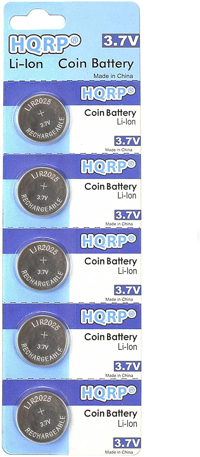HQRP 5-Pack LIR2025 LIR2025H 3.7-Volt Lithium-Ion Rechargeable Coin ...