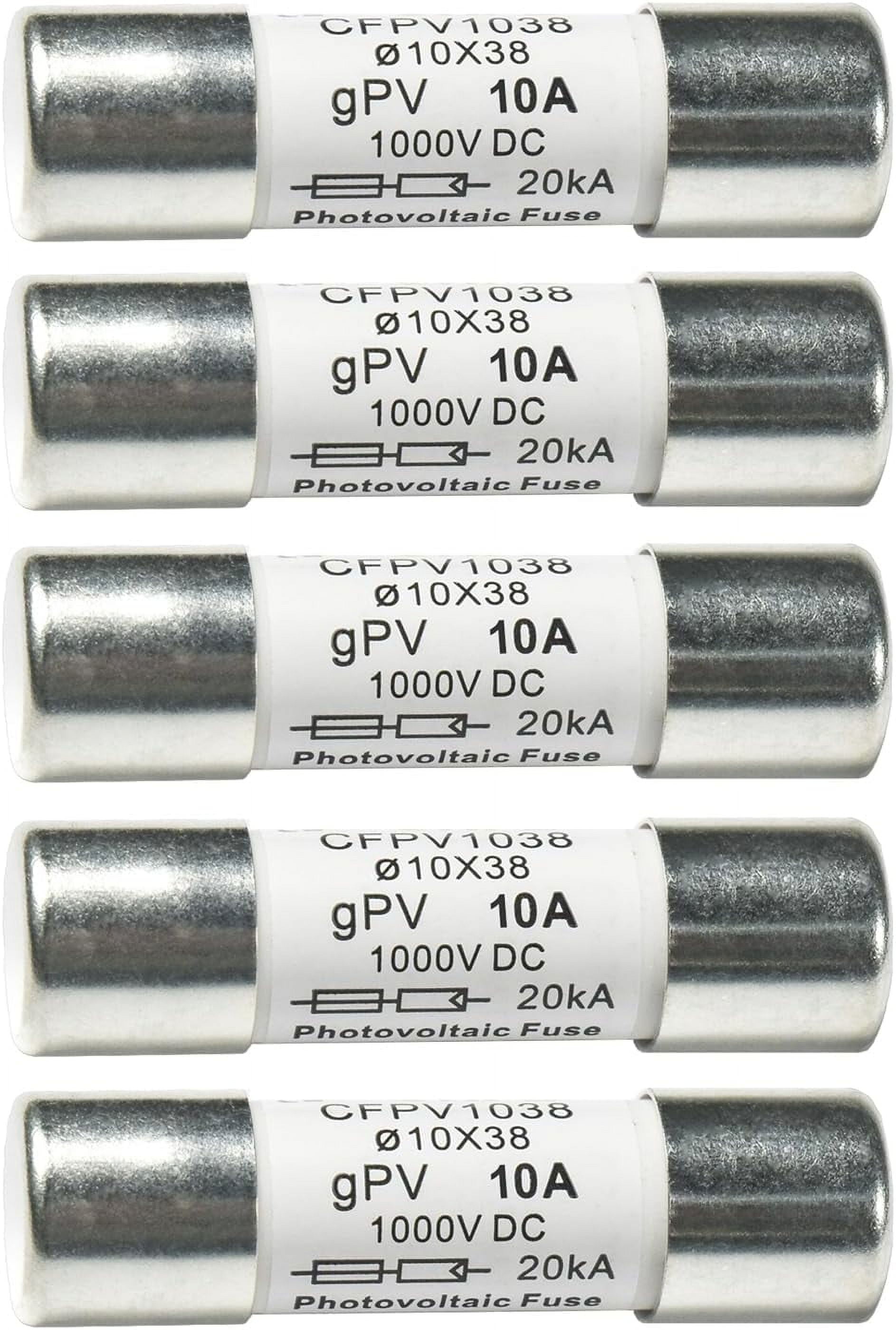 HQRP 5-Pack Solar PV Fast Acting Photovoltaic Fuse Link CFPV-1038, gPV ...