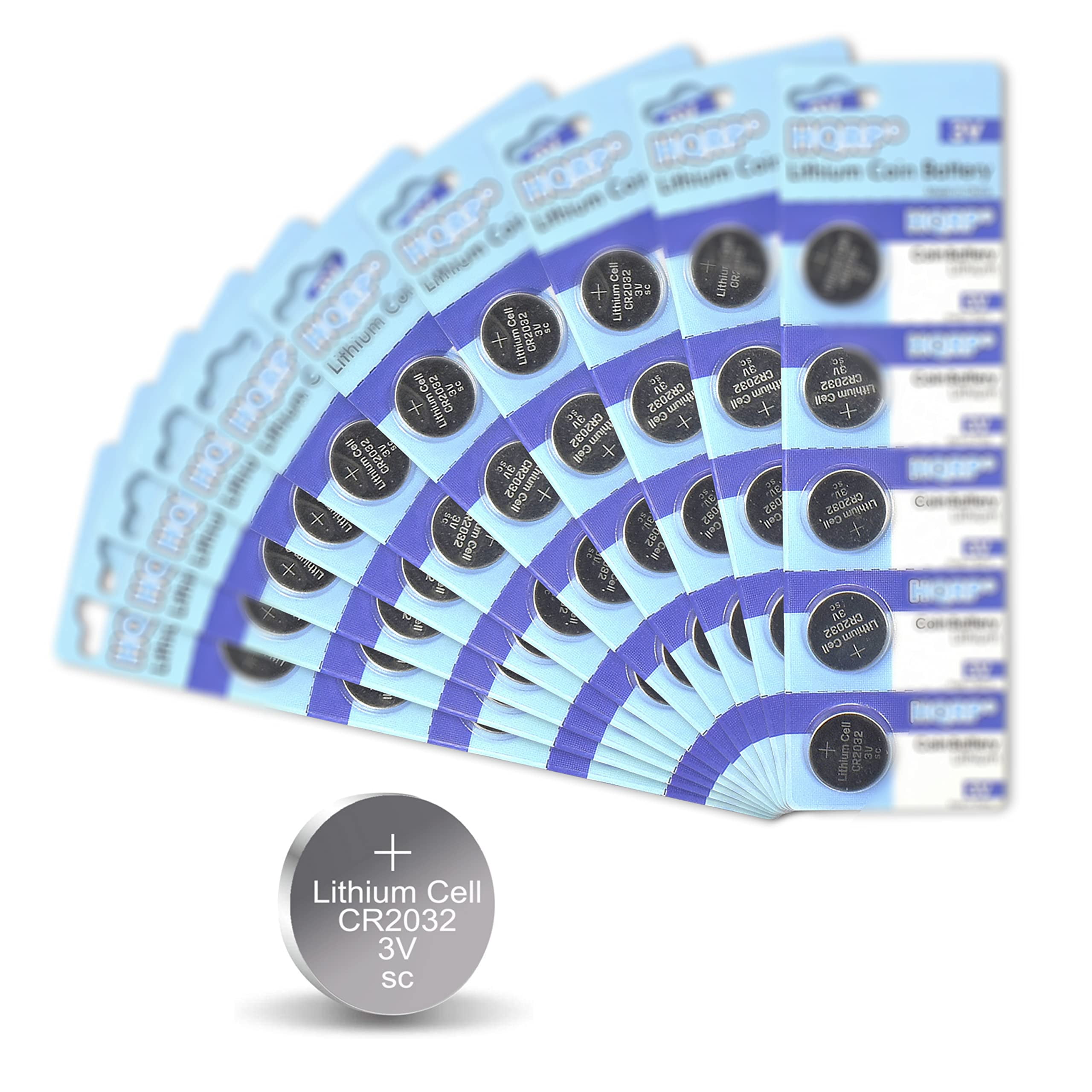 HQRP 50-Pack CR2032 3-Volt Lithium Cell Battery CR2O32 CR2032L ...