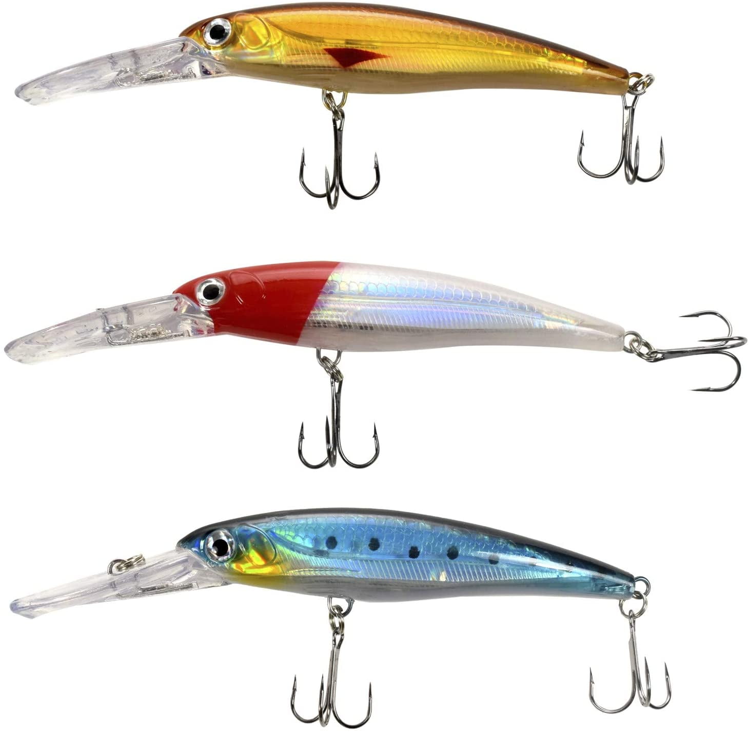 HQRP 6.7" Fishing Lure Kit 1.1oz Floating Minnow Jerk Crank Topwater ...