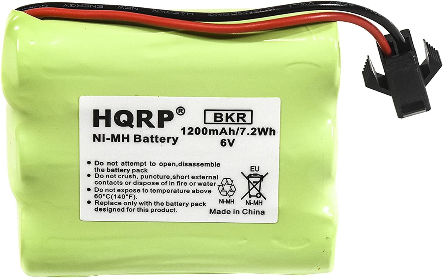 HQRP 6V Battery SM-2P Plug Compatible with Harbor Frieght Solar Light ...