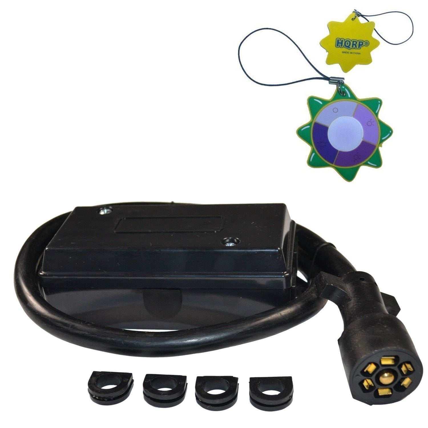 HQRP 7 Way Plug Inline Trailer Cord Junction Box 4ft Cable Towing ...