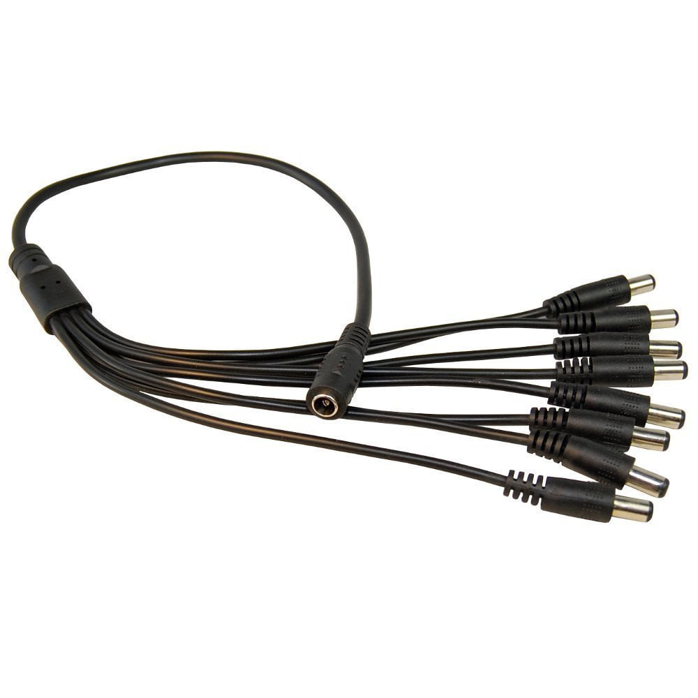 HQRP 8 Way DC Splitter Cable for CCTV System, Video Power Wire ...