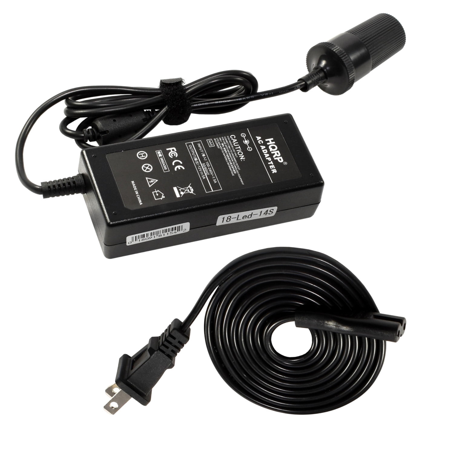 HQRP AC Adapter 110V to 12V 5Amp Converter for Koolatron Voyager ...