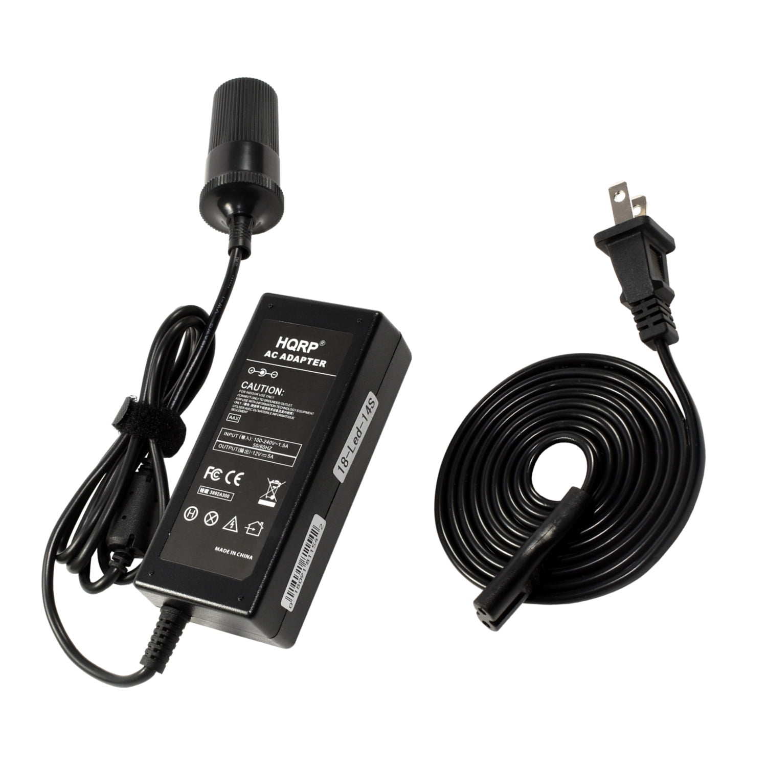 HQRP AC Adapter 110V to 12V 5Amp Converter for P-75 Koolatron Kool ...