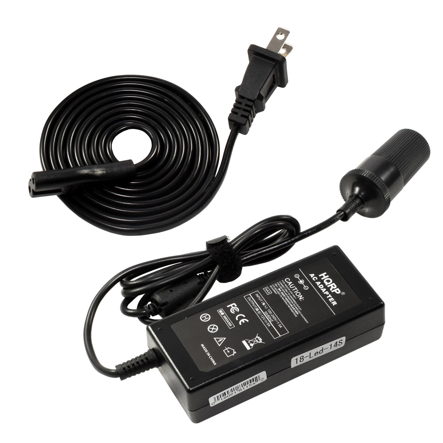 HQRP AC Adapter 110V to 12V 5Amp Converter for P25 Koolatron Fun Kool ...