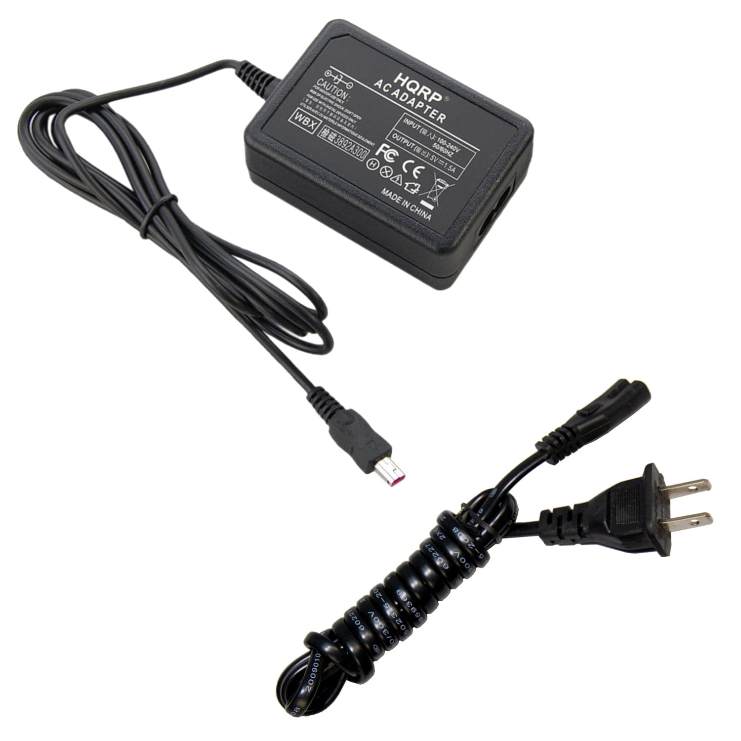 HQRP AC Adapter for Samsung SMX-C10, SMX-C10RN, SMX-C100, SMX-C13 ...