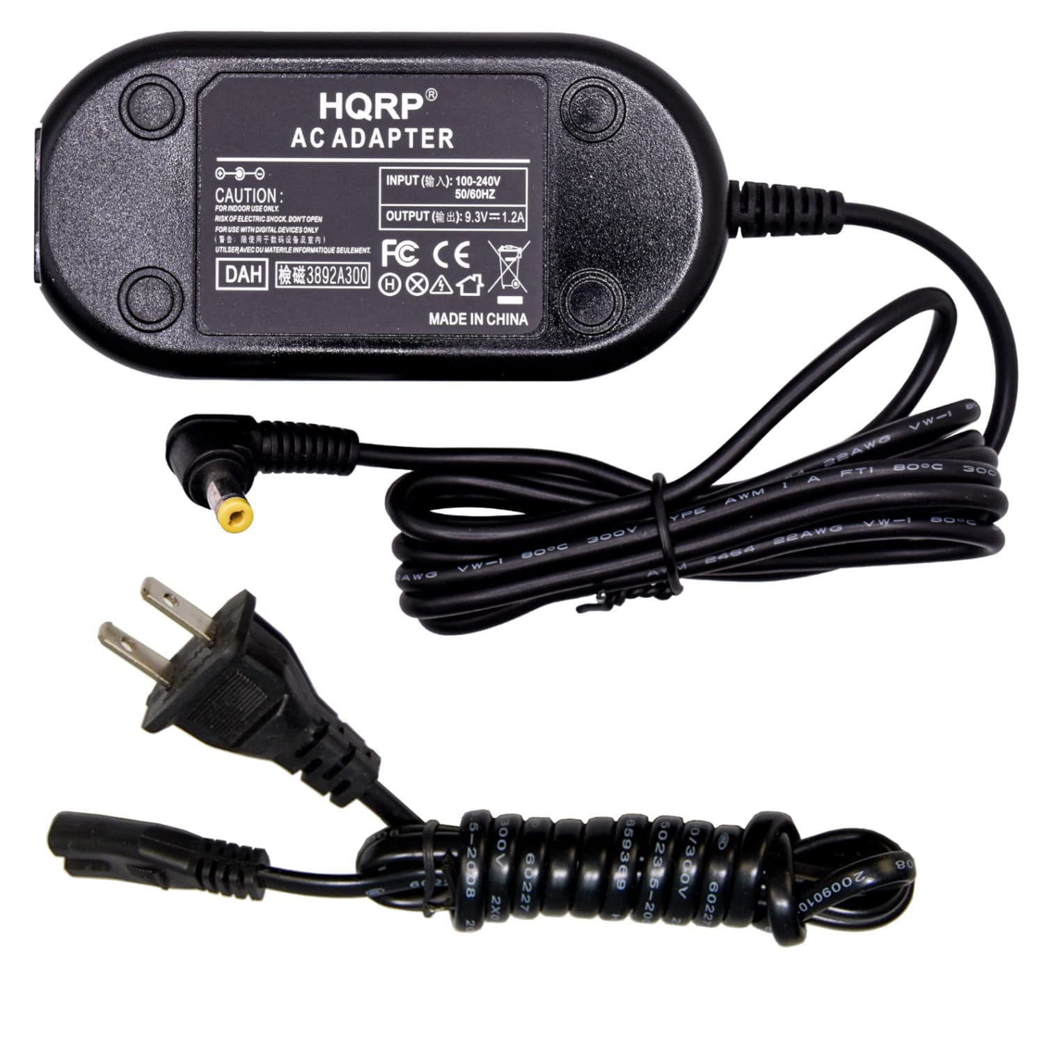 HQRP AC Power Adapter for Panasonic SDR-H80, SDR-H80P, SDR-H80PC, SDR ...