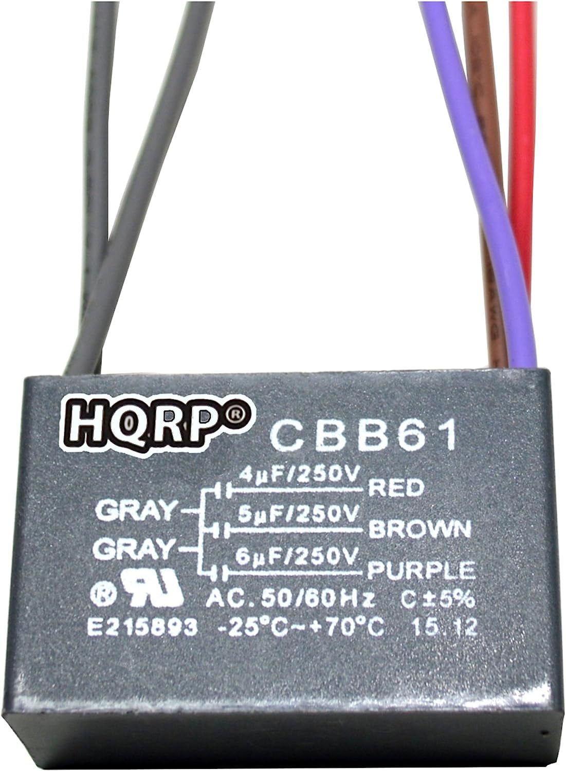 HQRP Capacitor for Harbor Breeze Ceiling Fan, 4uf+5uf+6uf, 5-Wire ...