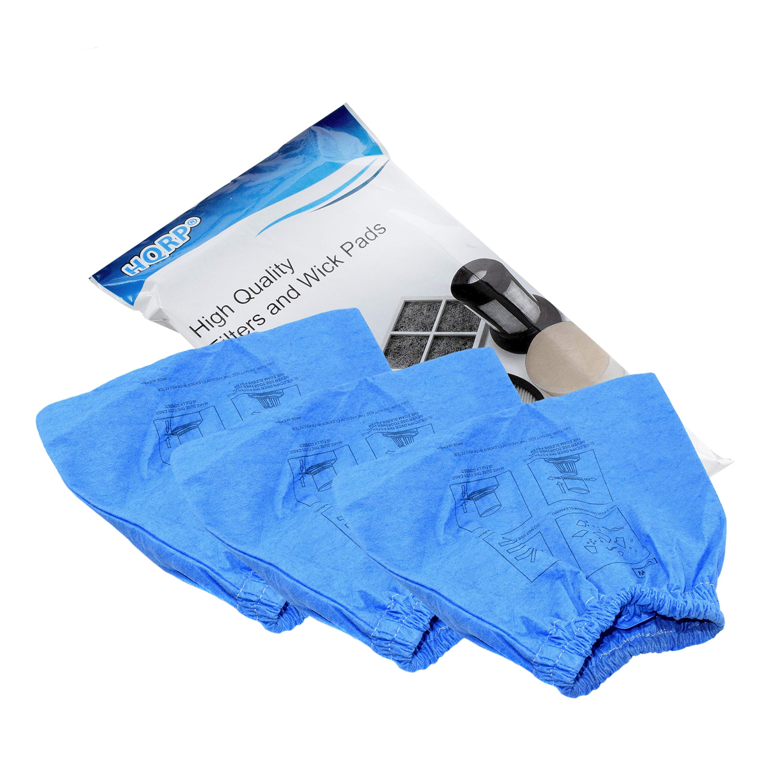 HQRP Cloth Filter (3-Pack) for Vacmaster VP205, VOM205P, VHB305M ...