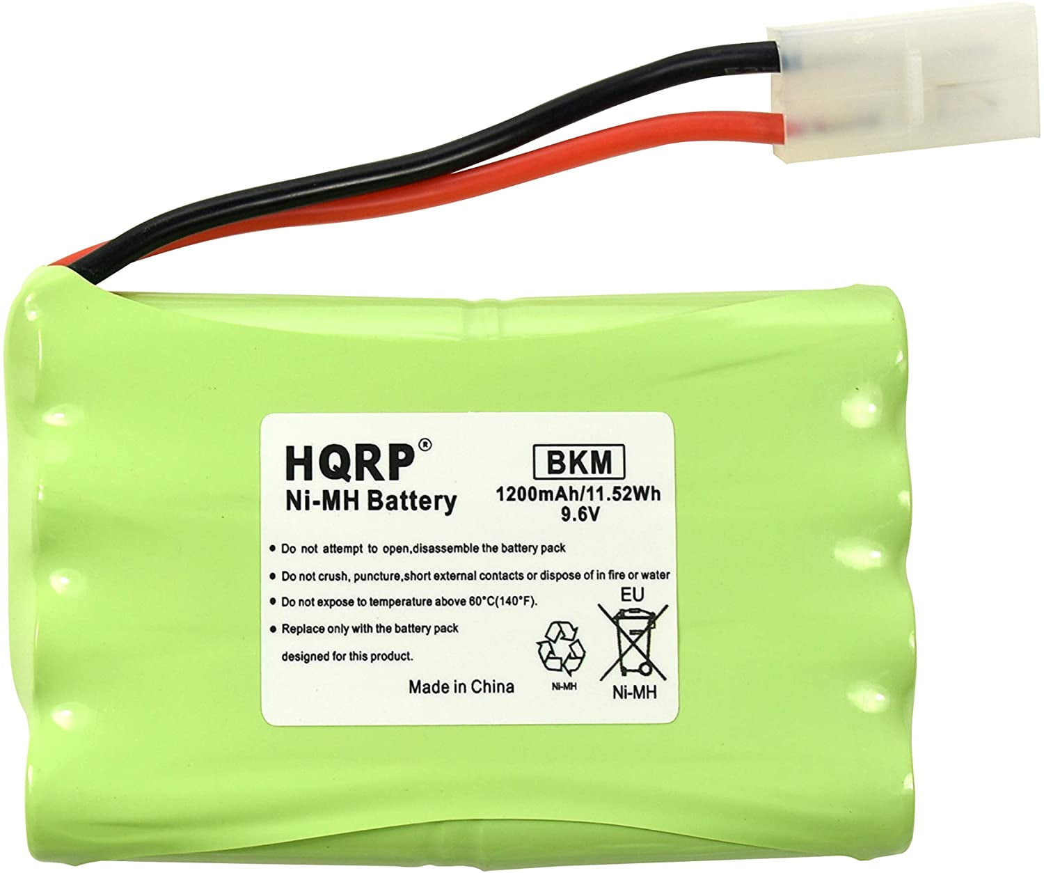 HQRP Compact Battery Pack NI-MH 9.6V 1200mAh Rechargeable with Standard ...