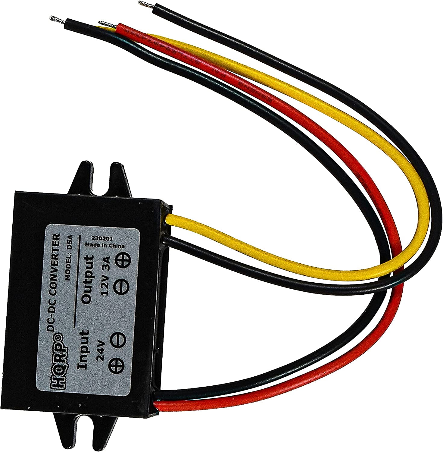 HQRP DC-DC Step Down Converter 24V to 12V 3A 36W Power Supply Adapter Compatible with Auto Car ...