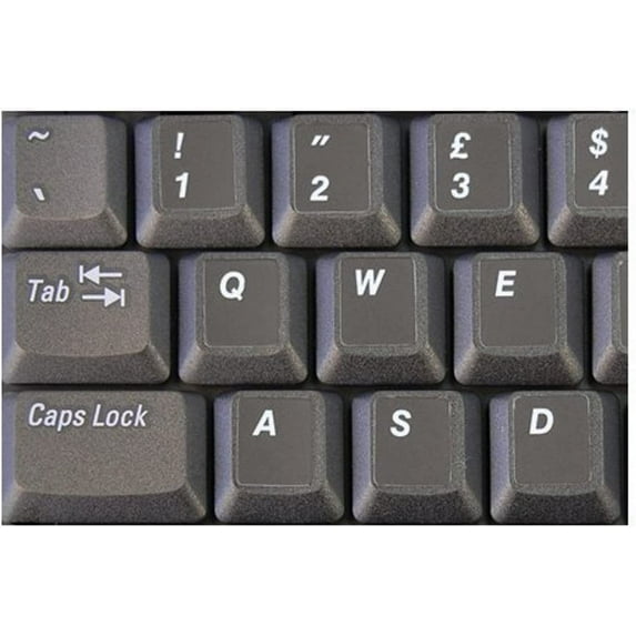 HQRP English QWERTY Laminated Keyboard Stickers for All PC & Laptops ...