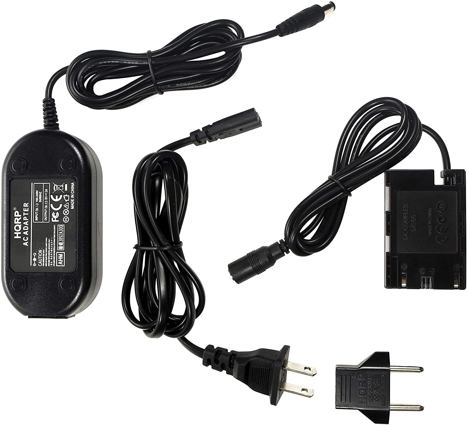 HQRP Fully Decoded AC Adapter Compatible with Canon EOS 80D, EOS 5D ...