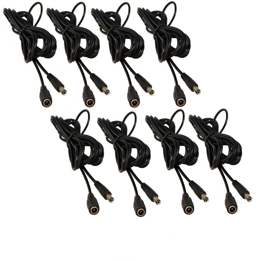 HQRP KIT: 8pcs Male to Female DC Power Extension Cables for Q-See ...
