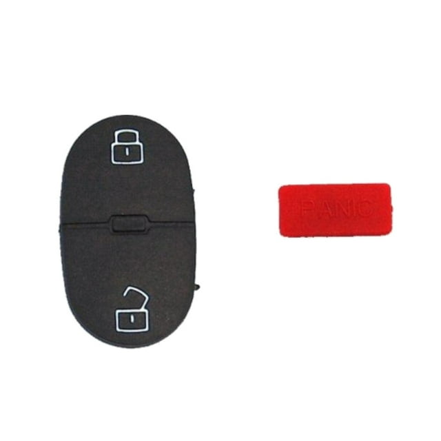 HQRP Key Button pad 2 Buttons + Panica Repair Folding Flip Key FOB ...