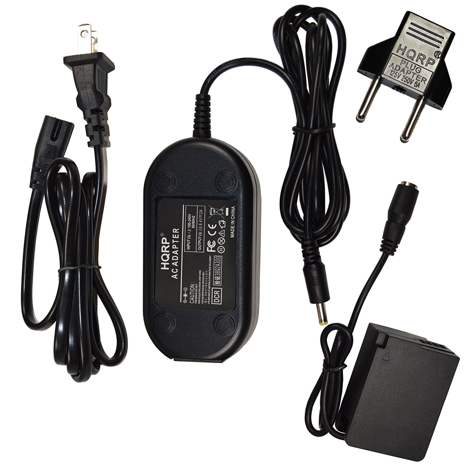 HQRP Kit AC Power Adapter and DC Coupler for Panasonic DMW-AC8PP DMW ...