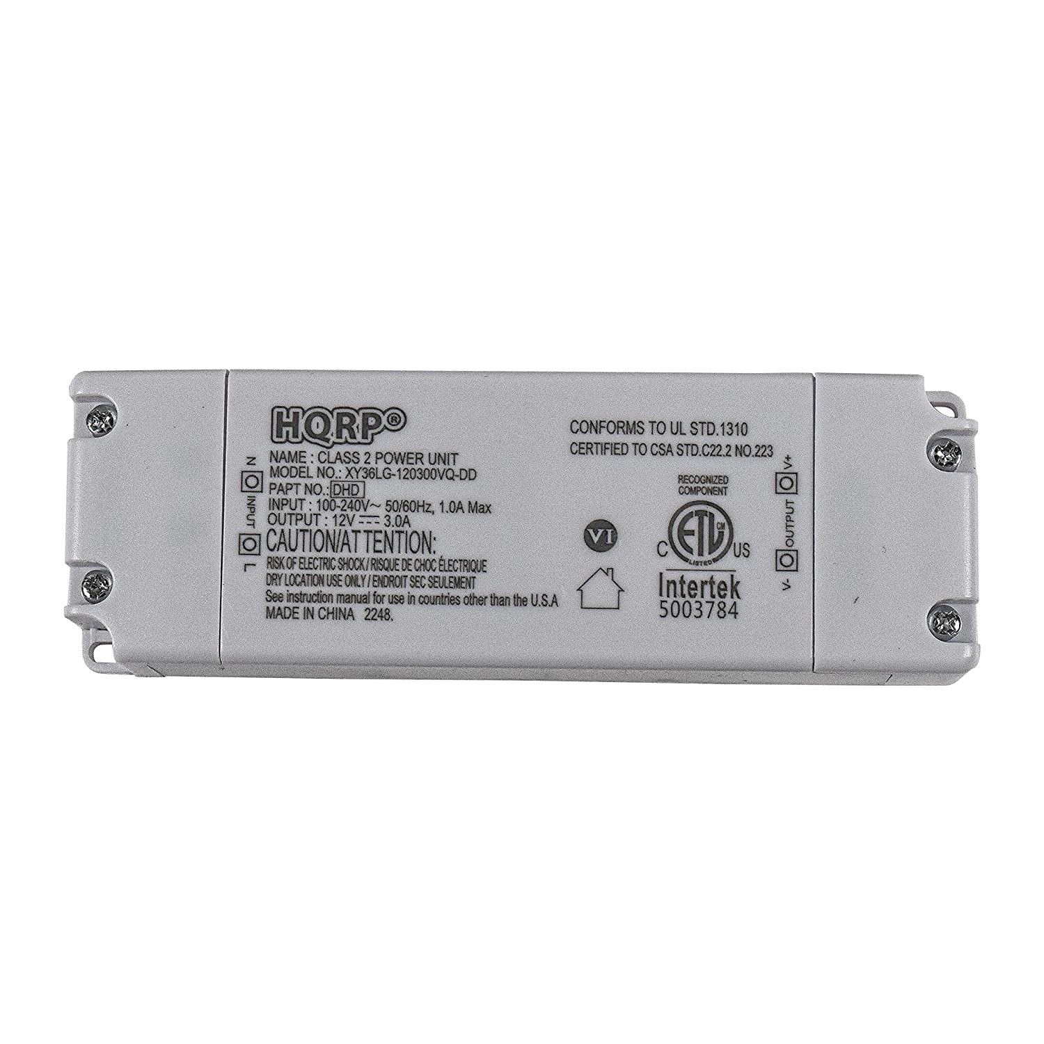 HQRP LED Driver 100-240V AC to 12V DC 3A 36W Compatible with 12v LED ...