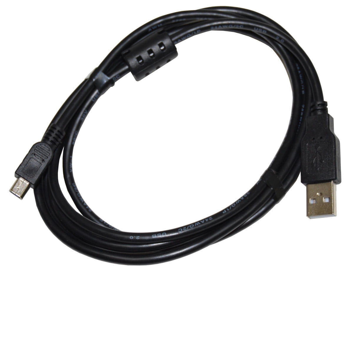 HQRP Long 6ft USB to Mini USB Cable for Lenovo ThinkVision LT1421 ...