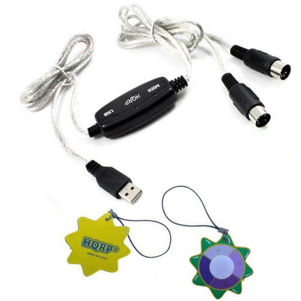 HQRP MIDI Cable / Cord Converter from PC XP / Vista/ Mac to Music ...