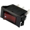 HQRP Red Lighted Rocker Switch ON OFF 3 Prong 15A 125V, Neon Lamp ...