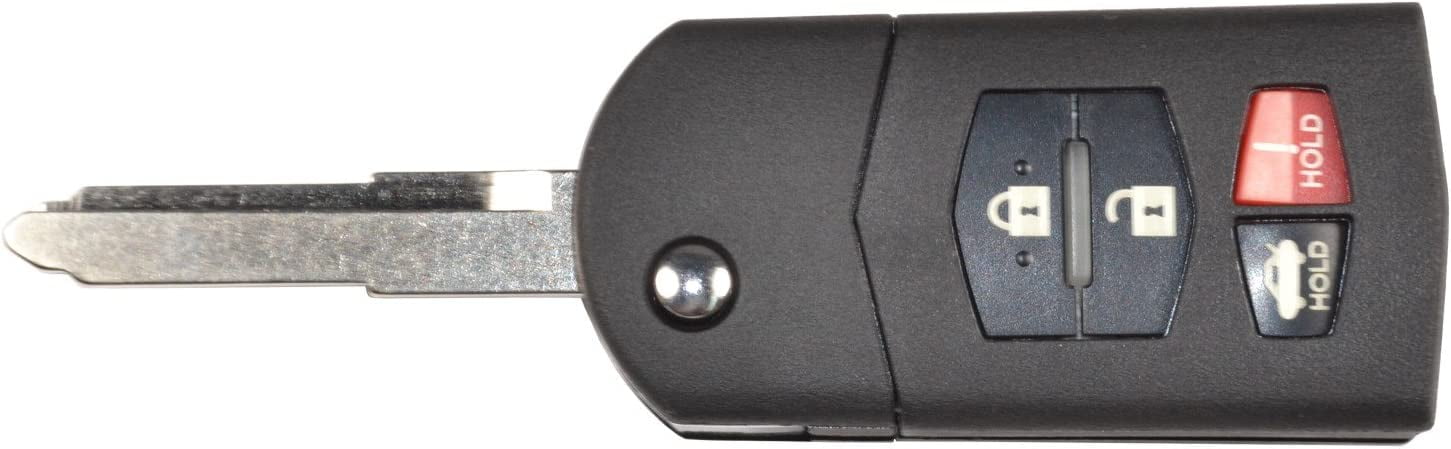 HQRP Remote Flip Folding Key Fob Shell Case Keyless Entry w/4 Buttons for Mazda 6 2003 2004 2005 ...