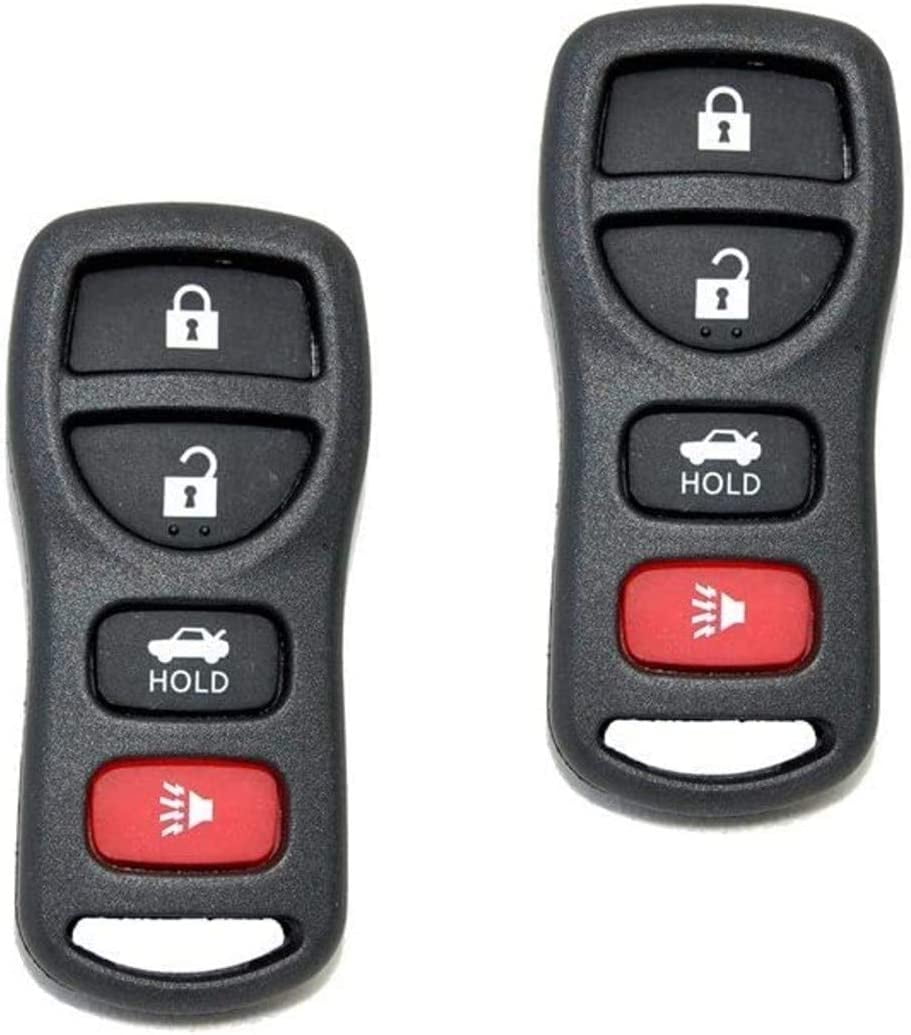 HQRP Remote Key Fob Shell Case Keyless Entry w/ 4 Buttons works with ...
