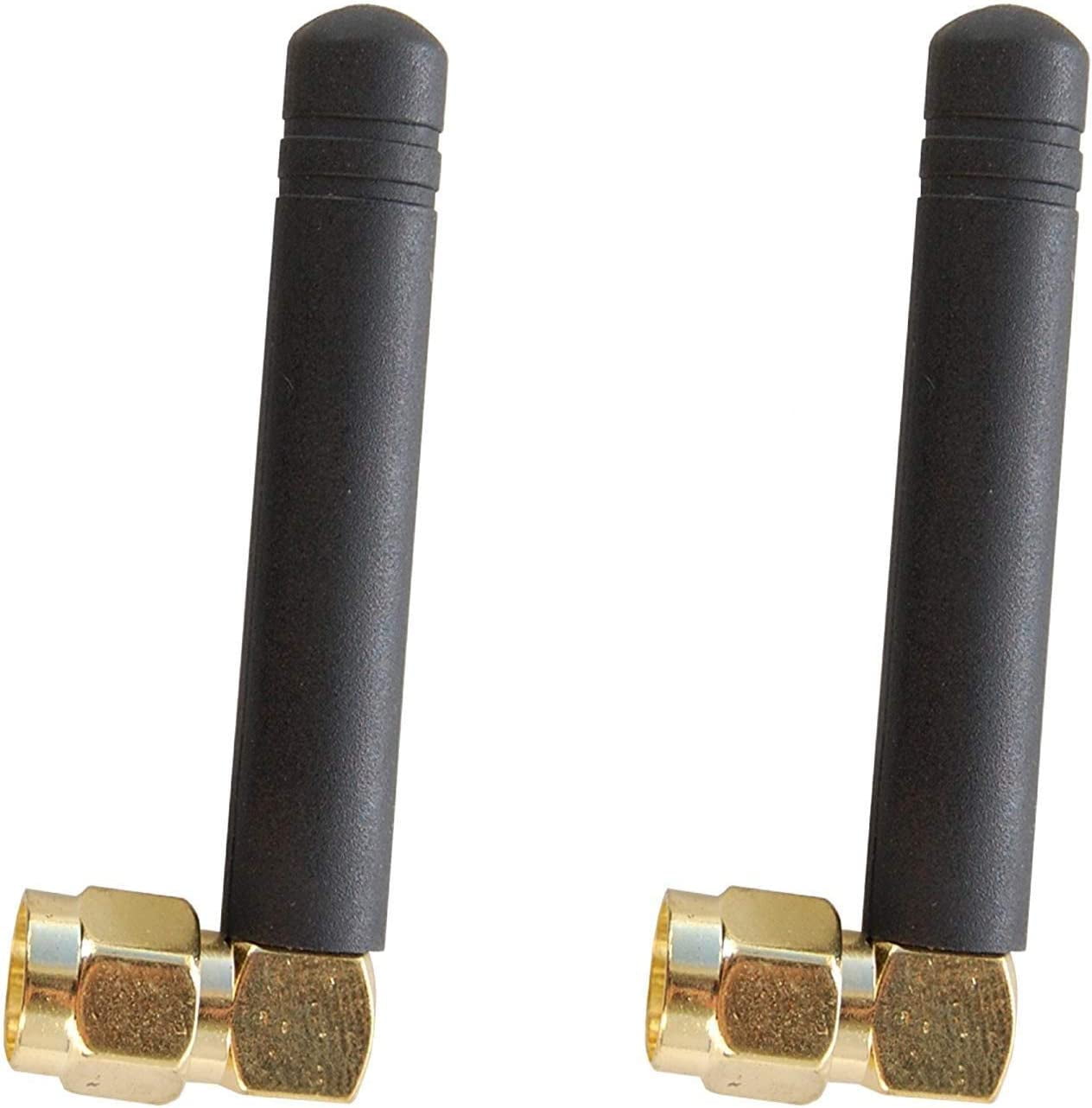 HQRP SET: 2 PCS SMA Male 46MM GSM GPRS 433MHz Antenna 2DBI for ADF7020 ...