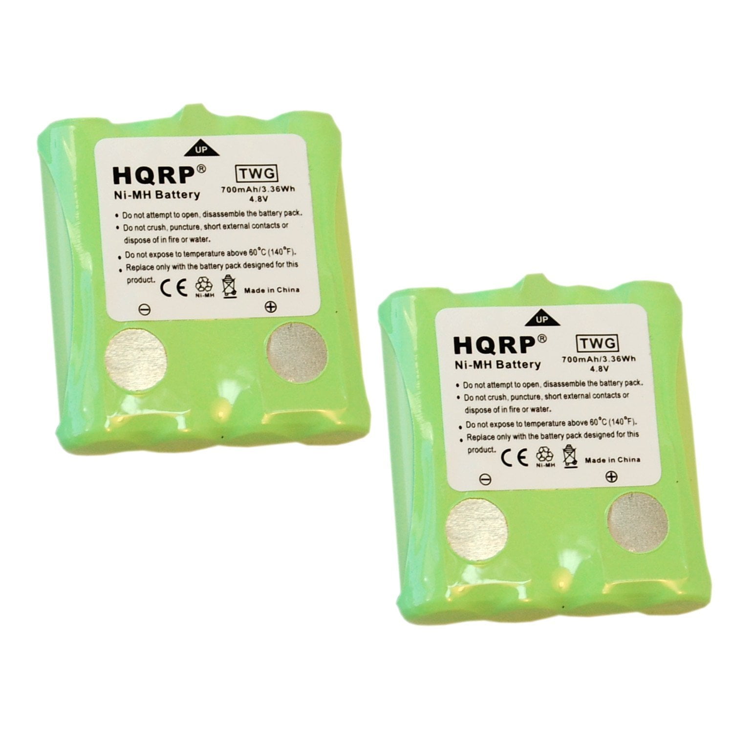 HQRP TWO Batteries for Cobra PR350-WX, vPR550-WX, PR560-WX, PR590 ...